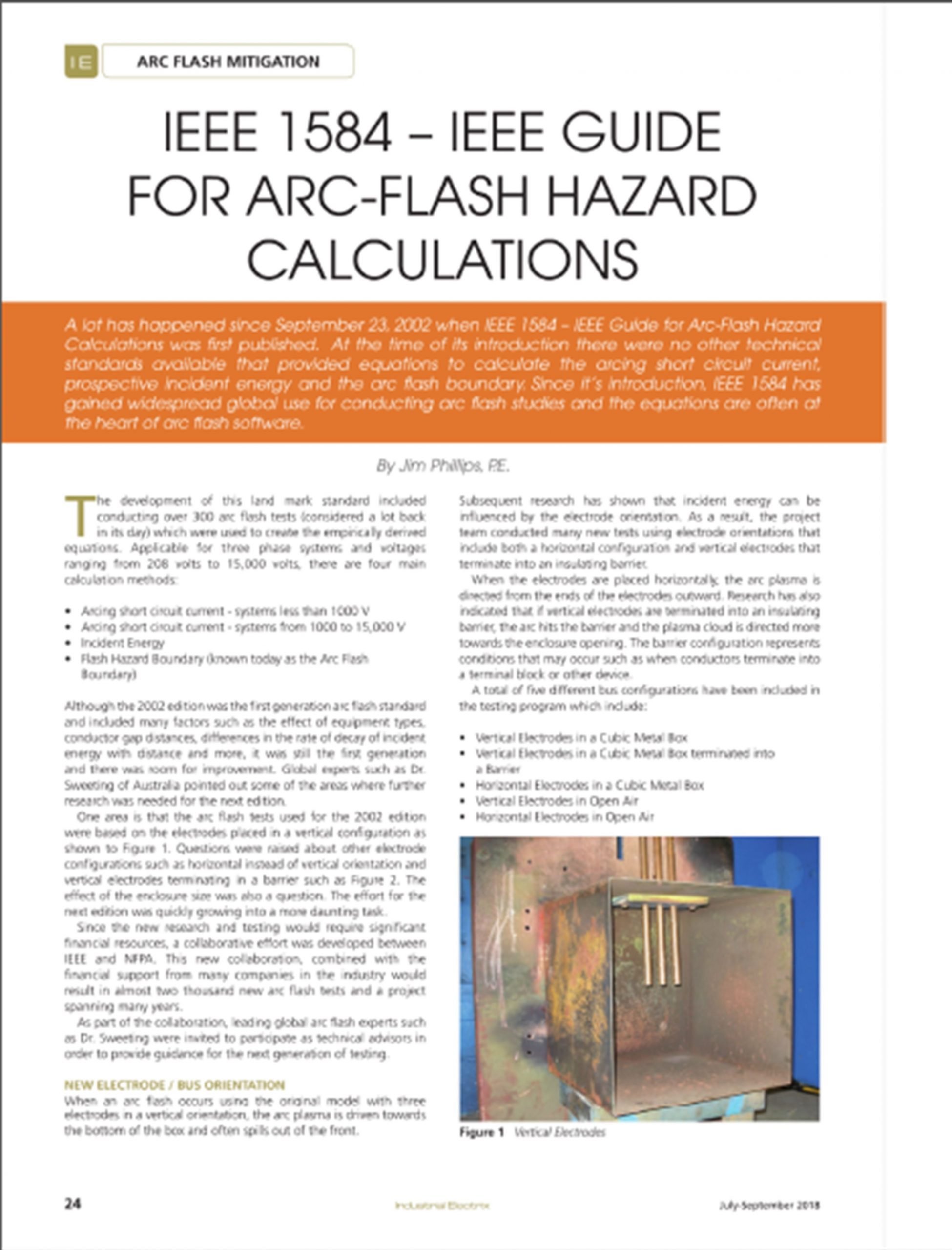 IEEE 1584 Article In Australia's Industrial Electrix Magazine - Arc ...